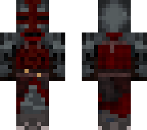 Red and black medieval knight | Minecraft Skin