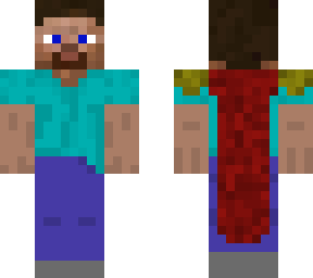 royal steave with red cape | Minecraft Skin