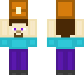Steve holding chest | Minecraft Skin