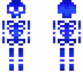Blue halloween Skeleton | Minecraft Skin