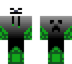 cool skeleton (green) | Minecraft Skin