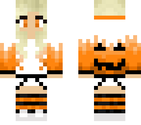 Halloween Girl Pumpkin Hoodie | Minecraft Skin