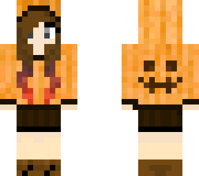 Halloween pumpkin girl | Minecraft Skin