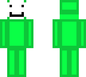 Plastic Texture Pack Creeper Wearing Dream's Mask | Minecraft Skin