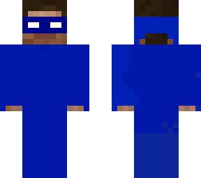 Blue Herobrine with Mask | Minecraft Skin