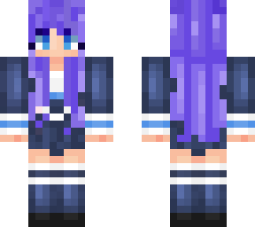 LdShadowlady with blue hair | Minecraft Skin