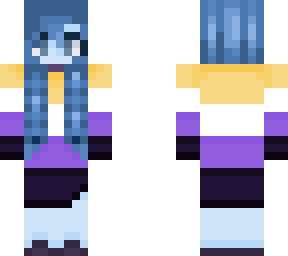 Blue Elf Nonbinary | Minecraft Skin