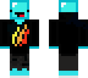 Skeppy with fire merch | Minecraft Skin