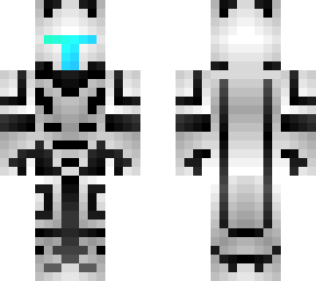 Snow Knight with fade effect | Minecraft Skin
