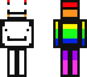 rainbow dream outline | Minecraft Skins