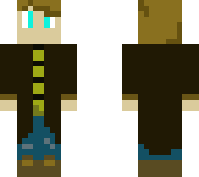 black duster with striped shirt | Minecraft Skin