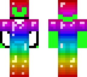 Dream wearing rainbow armor | Minecraft Skin