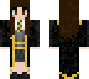 Brunette Hufflepuff Girl | Minecraft Skin