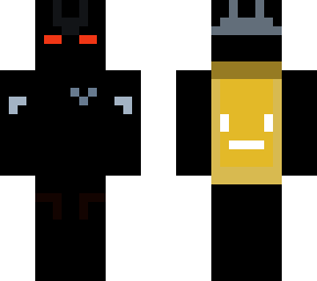 Qwimston skin with red eyes and fake cape | Minecraft Skin