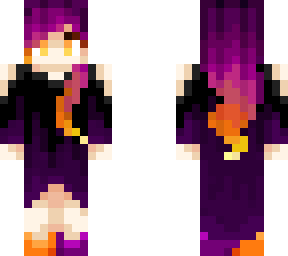 Fiery night sky | Minecraft Skin