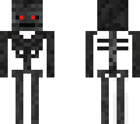 Wither Skeleton Improved Red eyes | Minecraft Skin