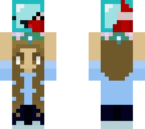 Little Baby Me Holding A Skeppy Head... | Minecraft Skin