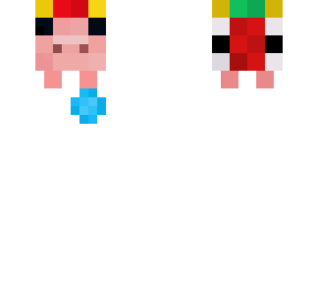 8-bit Flying King Pig | Minecraft Skin