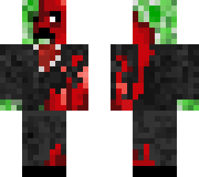 demon suit half scary | Minecraft Skins