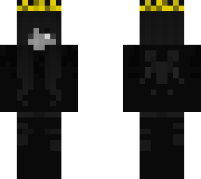 crown girl fun gold black | Minecraft Skins