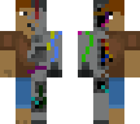 half human half robot | Minecraft Skins