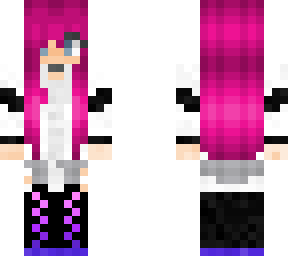 Magenta hair girl | Minecraft Skin