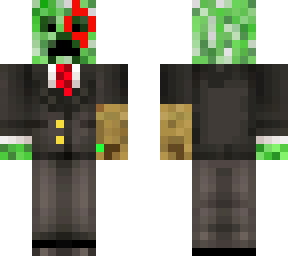 Scar eye Creeper with Crown | Minecraft Skin