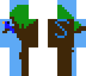 pixel art spix macaw | Minecraft Skin