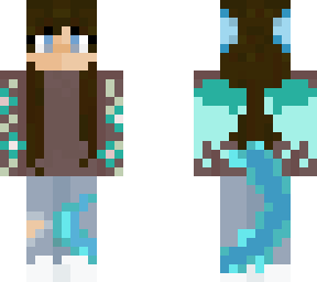 Wings Of Fire Rainwing human hybrid | Minecraft Skin