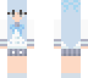 Aphmau school uniform blue haired girl | Minecraft Skin