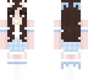 blue cat maid | Minecraft Skin