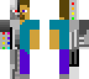 cyborg steve | Minecraft Skin
