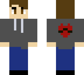 Gray Loverfella hoodie | Minecraft Skin