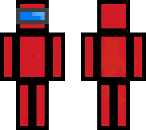 red: there are one impostor among us | Minecraft Skin