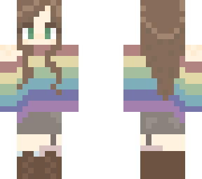 Off the shoulder pride top | Minecraft Skin