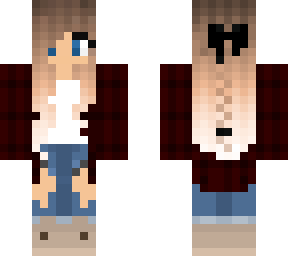 Christian Autumn Girl Blue Eyes | Minecraft Skin