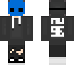 masked boy with blu mask | Minecraft Skin