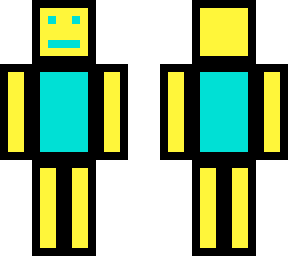 Geometry Dash Skin w/ outline | Minecraft Skin