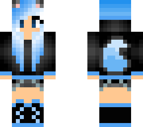 Ice Wolf Girl | Minecraft Skin