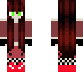 Red Goth Girl | Minecraft Skin