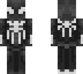 Black Spider Man Minecraft Skin Detailed