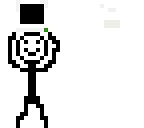Stickman holding computer | Minecraft Skin