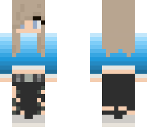 Blonde Ripped Jeans Girl | Minecraft Skin