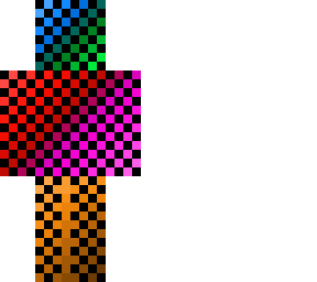 colorful fade skin with checker pattern | Minecraft Skin