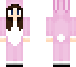 Cute Bunny Skin With Brown hair and Blue Eyes. | Minecraft Skin