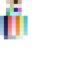 Hair color palettes with 8 skintones and 8 eye colors | Minecraft Skin