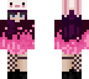 bunny hat girl | Minecraft Skin