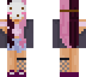 cute mask girl | Minecraft Skin