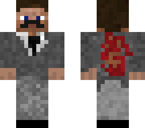 mustache steve with suit | Minecraft Skin