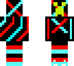 Red_Neon_Blue_Neon_Creeper | Minecraft Skin